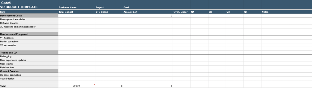 How to Build a VR Development Budget [With Template] | Clutch.co